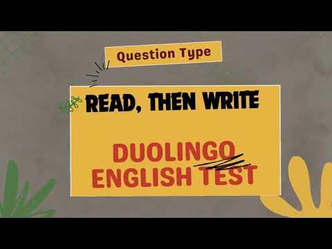 7. Read, Then Write - Duolingo English Test - YouTube