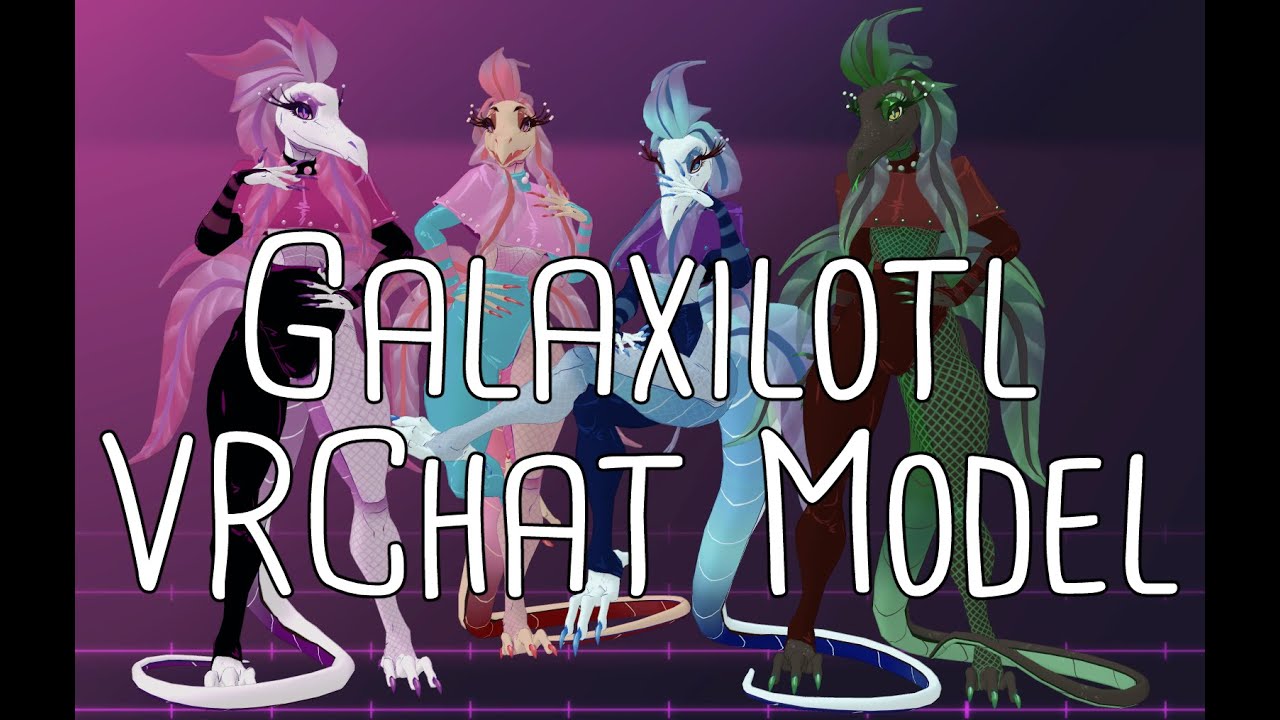 Galaxilotl VRChat Model Preview - YouTube
