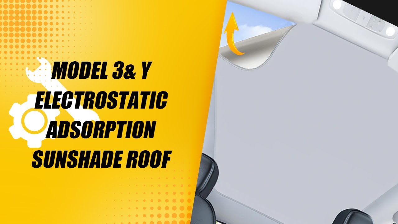 electrostatic adsorption sunshade roof installation tutorial - YouTube