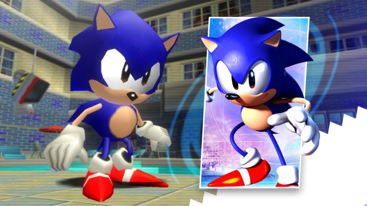 Sonic Adventure: Sonic 1 Sprite Model & Classic Running Animation - YouTube
