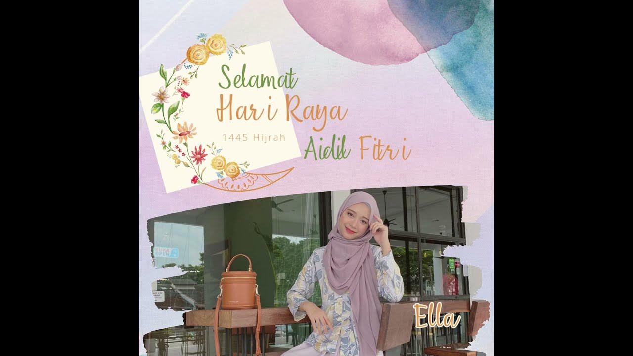 009 TEMPLATE KAD RAYA DIGITAL OOTD FEMININ - YouTube