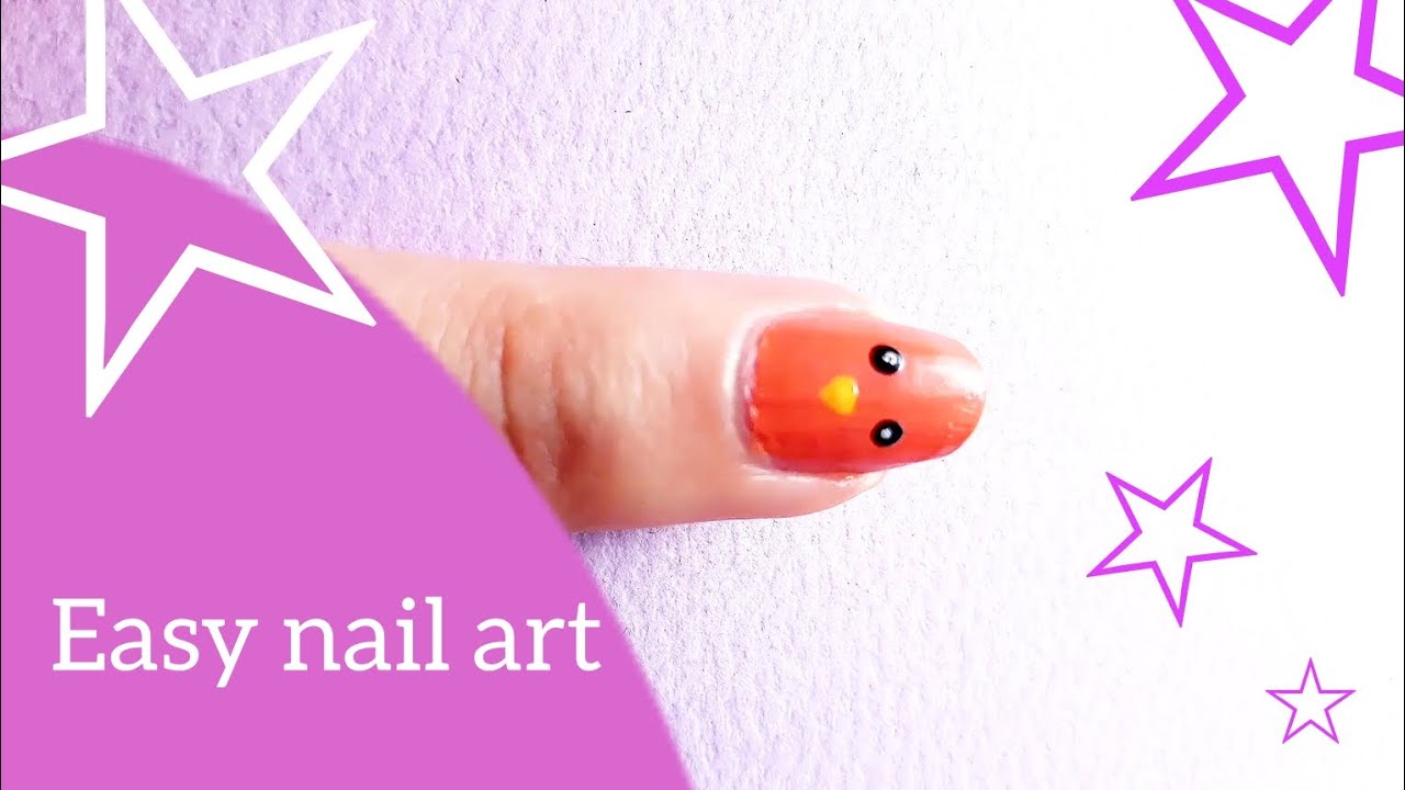 Easy way to paint your nail | Chicken design on nails | illustration on ...