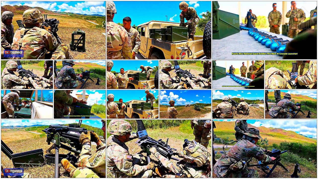 Puerto Rico National Guard Soldiers UNLEASH Mark 19 Grenade Launcher at ...