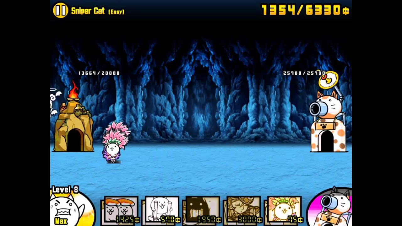 [The Battle Cats] Sniper Cat (Easy) - YouTube