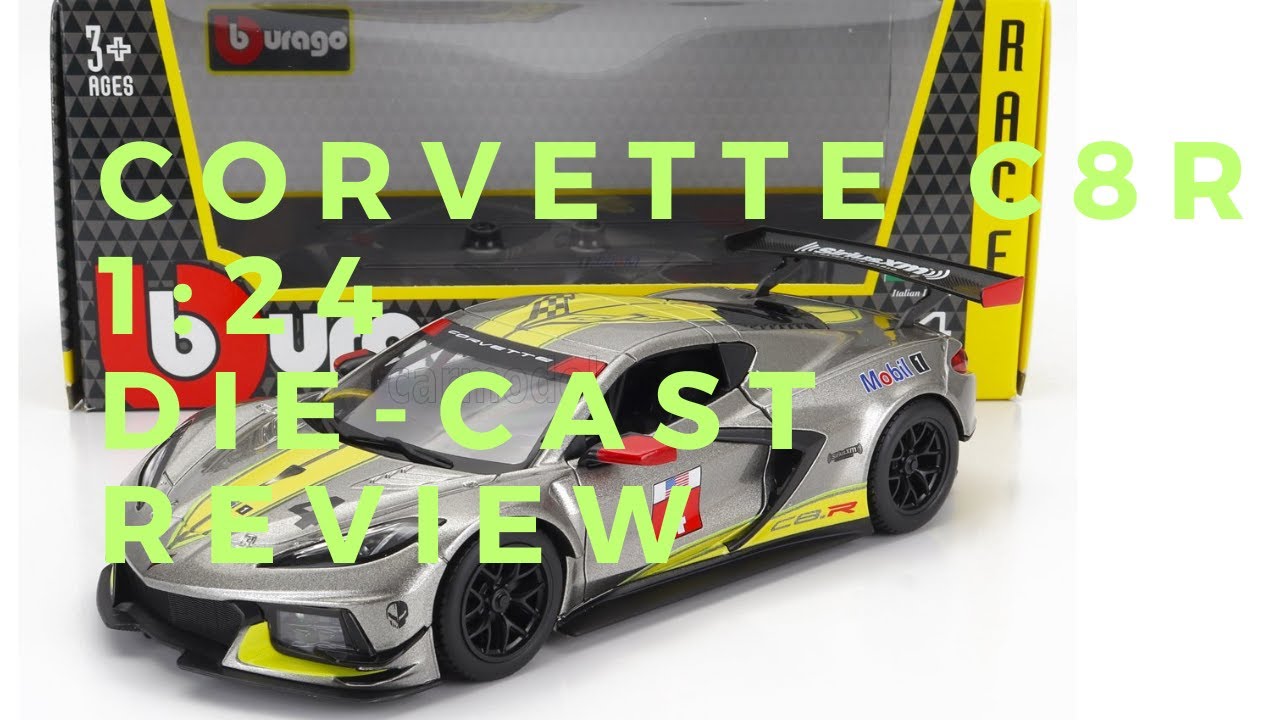 ENG Die-cast review: Burago Corvette C8R 1:24 scale English - YouTube
