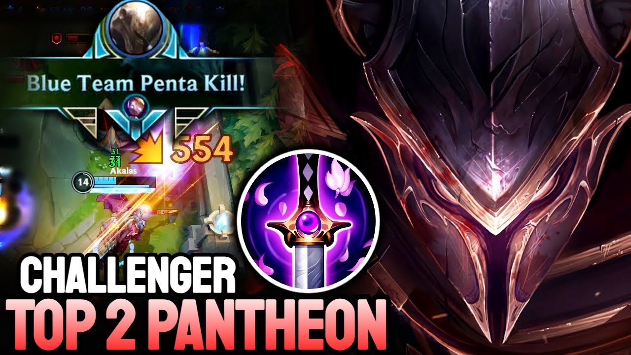 WILD RIFT PANTHEON PENTAKILL - TOP 2 PANTHEON GAMEPLAY - CHALLENGER ...