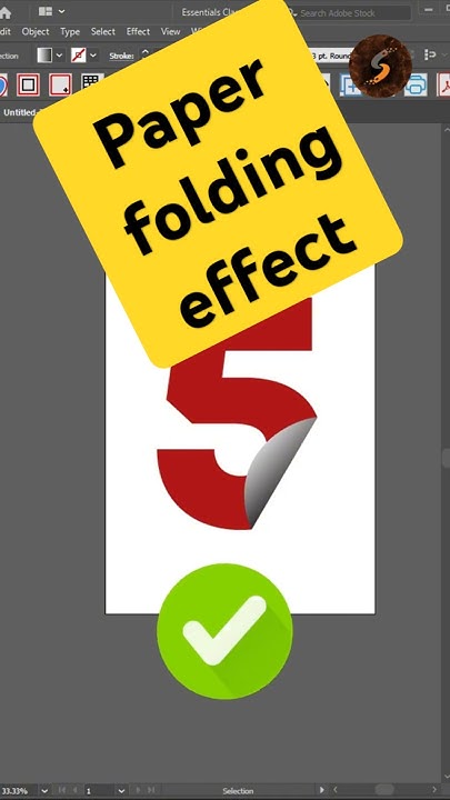 Adobe illustrator 2025 tips | letter side paper folding effect #tutorial - YouTube