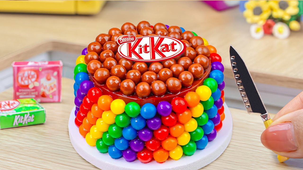 Best Moment of Kitkat Rainbow Cake Mini | 1000+ Satisfying Mini Cake ...