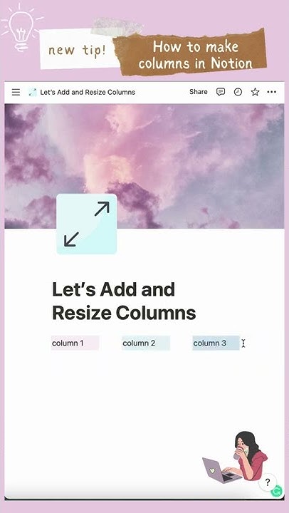 How to add columns to your #notion page! #shorts #productivity #organization - YouTube