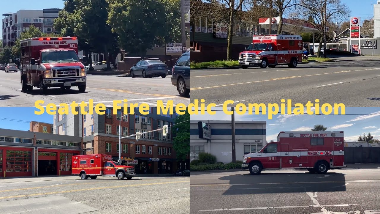 Seattle Fire Department Medic 1,17, 18, 31 Responding - YouTube
