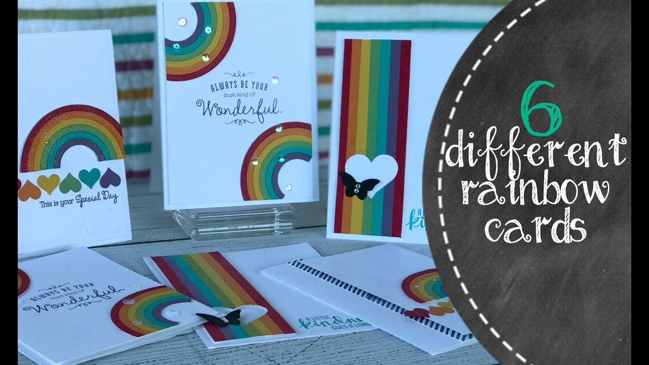 6 Different Rainbow Cards - YouTube