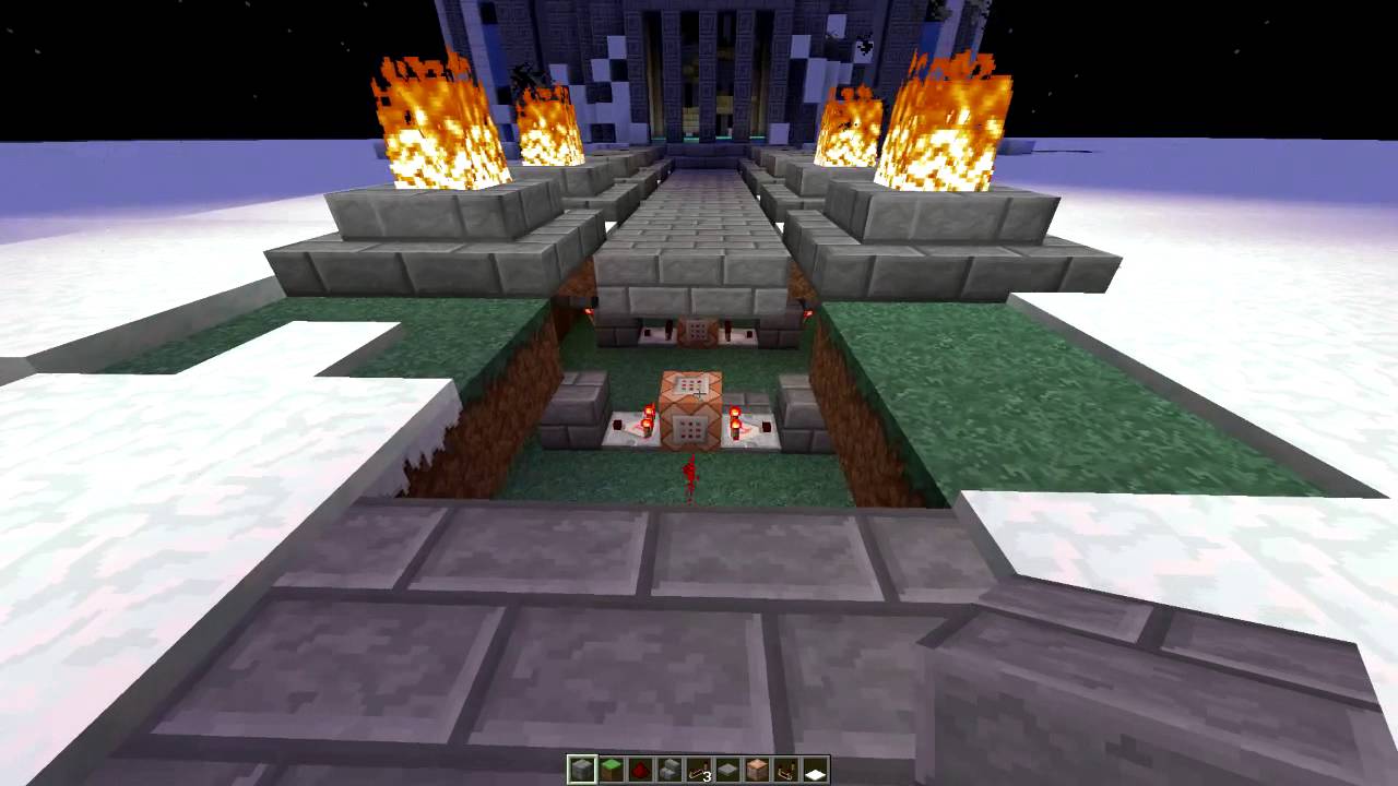 Entrada Epica para un edificio Minecraft 1.5 usando testfor - YouTube