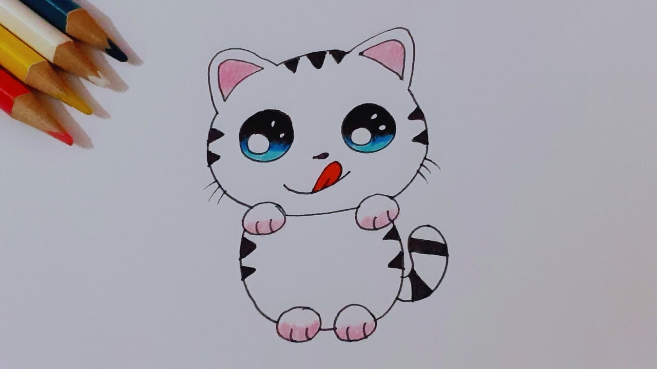 How to draw cute kawai cat||sanrio charmmy kitty - YouTube