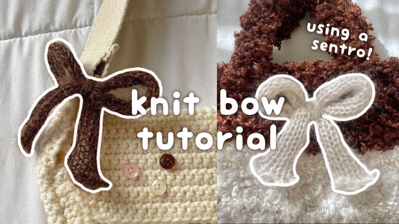 knit bow tutorial using a sentro knitting machine 🎀 - YouTube