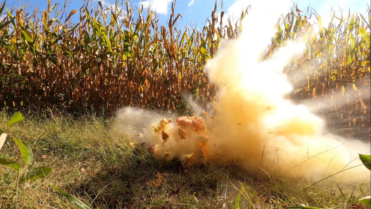 Blowing Up a Pumpkin With Tannerite! - YouTube