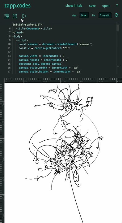 pen #javascript #canvas #creativecoding #css #coding #webdevelopment #math #art - YouTube
