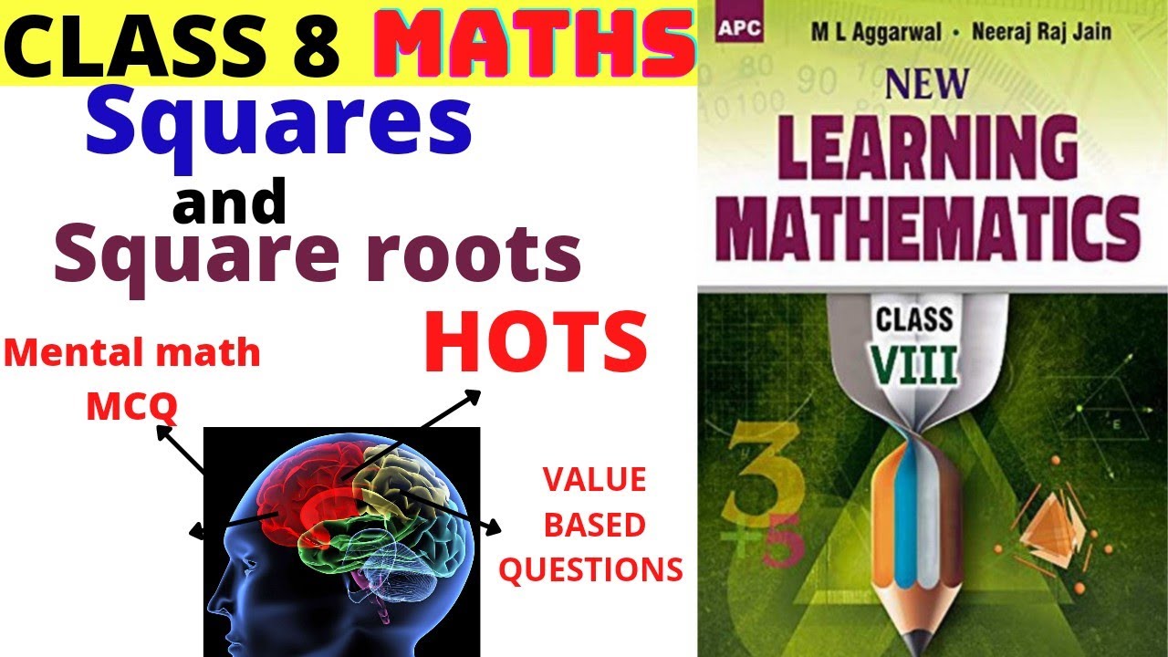 Squares and square roots class 8 || M L Aggarwal || Hots,Value based ...