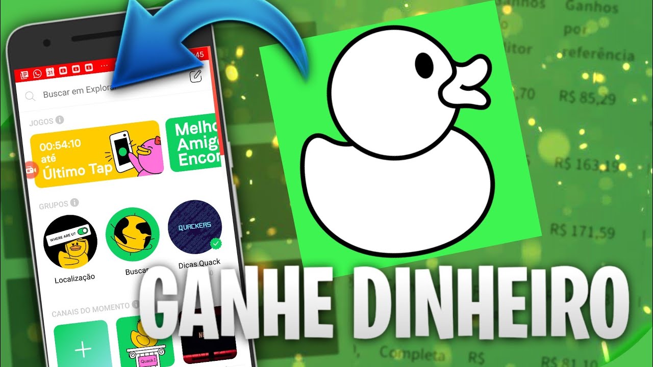 $10,00 POR DIA! QUACK NOVO APP PARA GANHAR DINHEIRO - YouTube