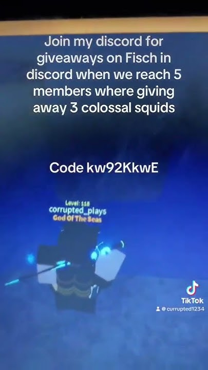 Join my Fisch giveaway server code kw92KkwE - YouTube