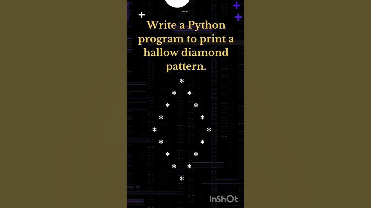 Hallow Diamond Pattern Using Pythoninterview Questionpython3 Coding Pythonforbeginners Youtube