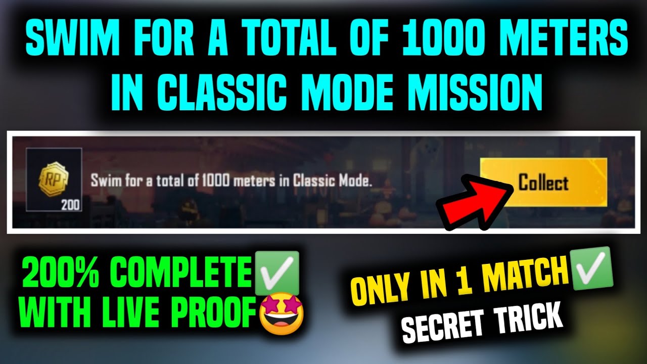 SWIM FOR A TOTAL OF 1000 METERS IN CLASSIC MODE - YouTube