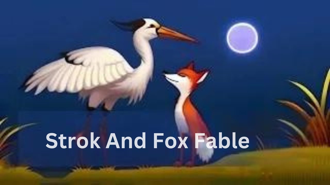 Stork and Fox fable | Moral Story | Cartoon | # ...
