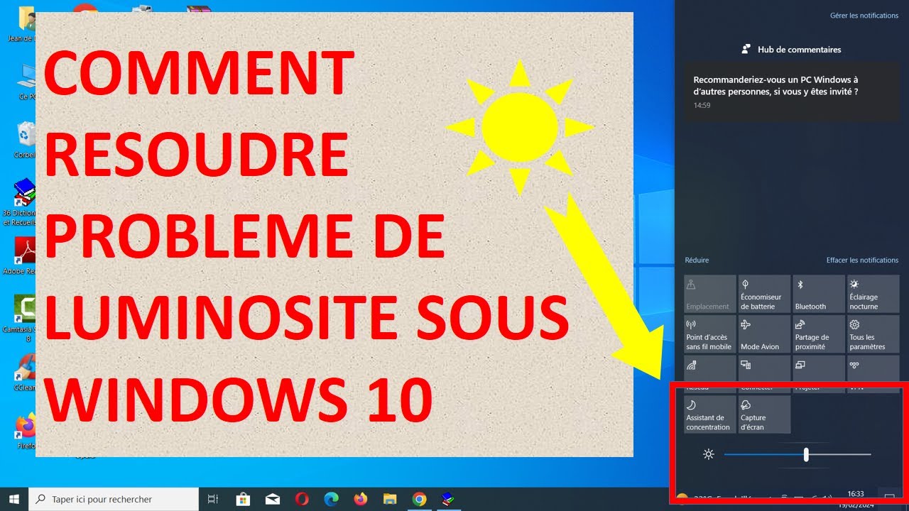 Comment Régler le problème de luminosité sous Windows 10 - YouTube