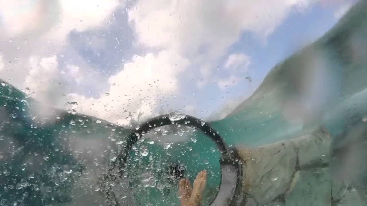 Dolphin plunge Blue Slide Aquatica HD POV with slo mo - YouTube