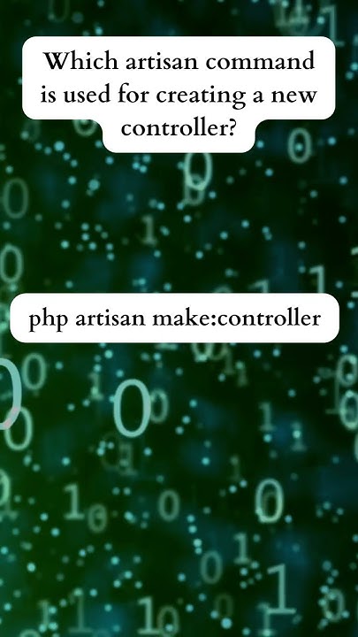 🛠️ Creating New Controllers in Laravel with the "make:controller" Artisan Command - YouTube