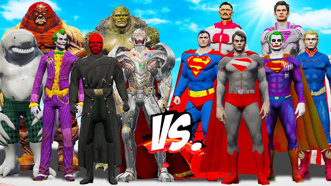 TEAM SUPERMAN vs TEAM SUPERVILLAIN - EPIC SUPERHEROES WAR - YouTube