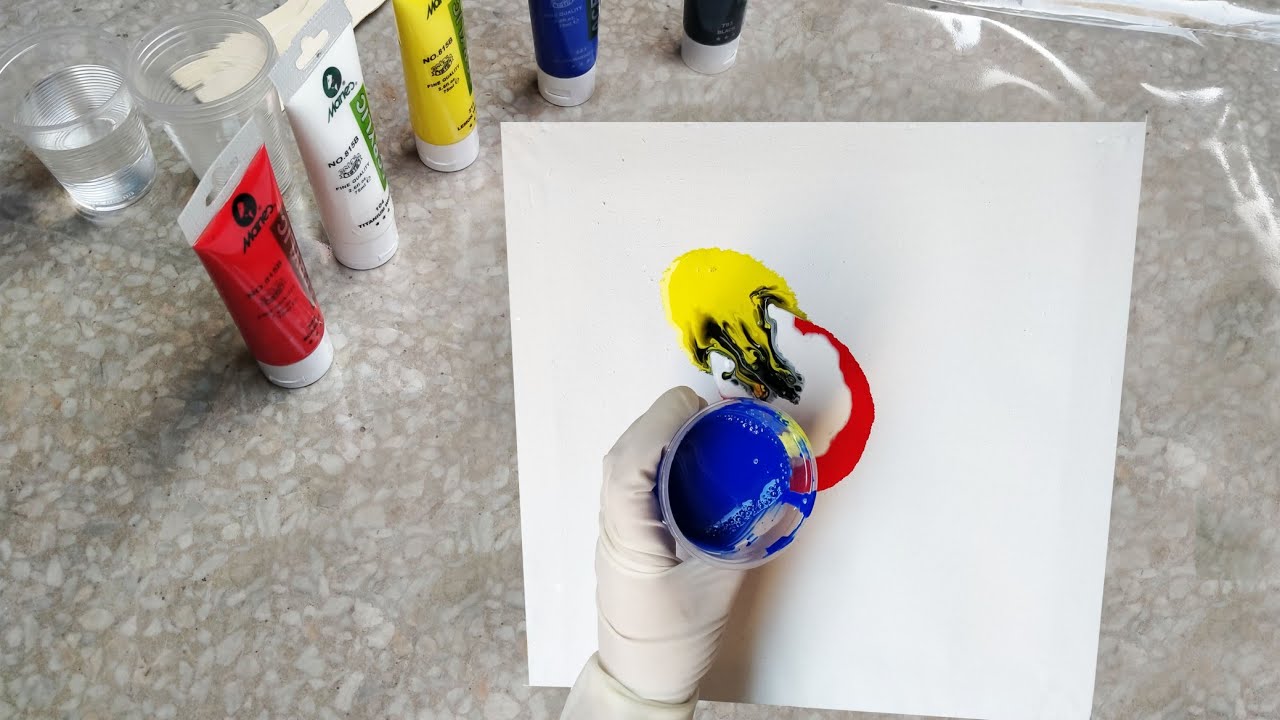 Acrylic pouring for beginners|| step by step Acrylic painting - YouTube