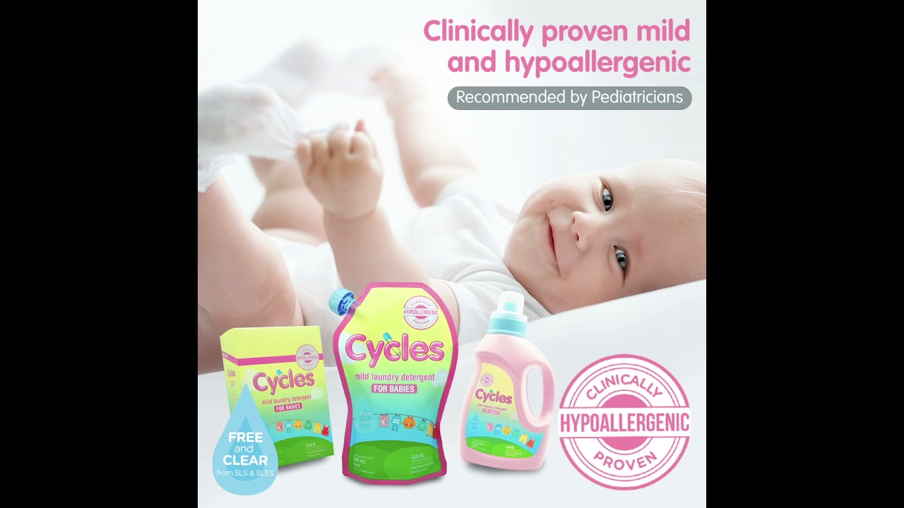 Cycles Baby Laundry Detergent: Clinically Proven Mild and ...