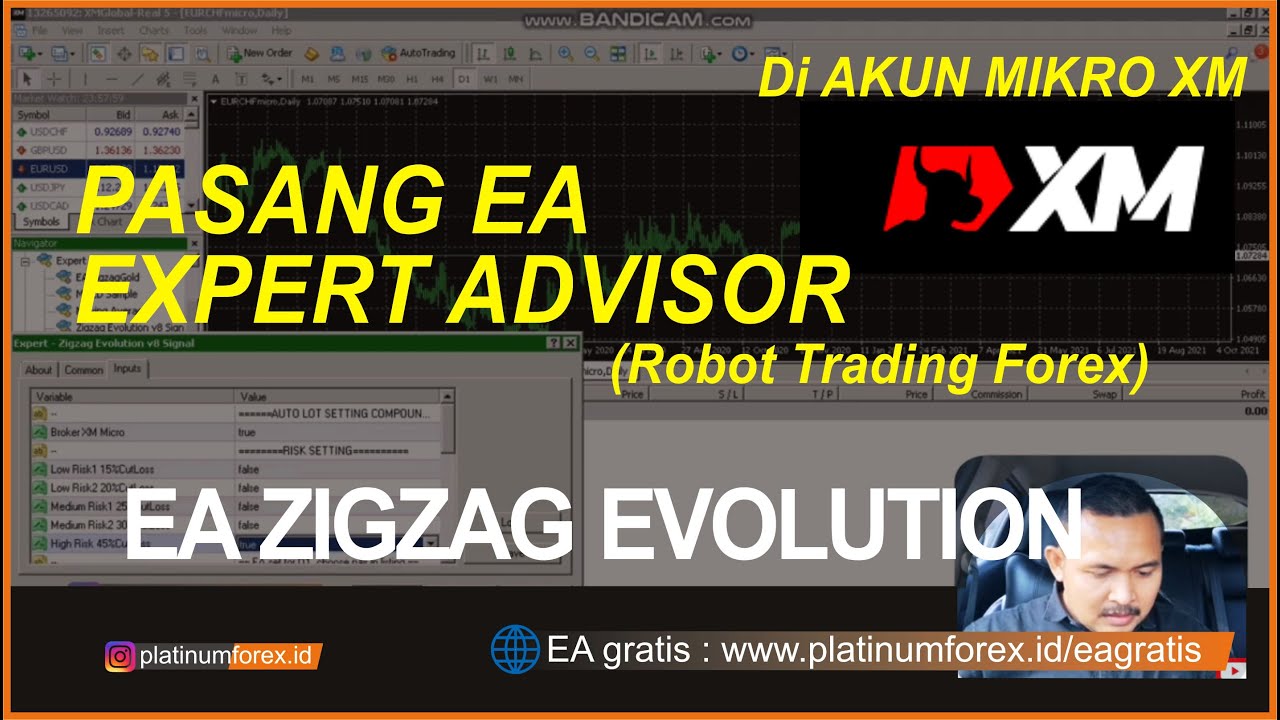 Cara Pasang EA Zigzag Evolution Broker XM akun Mikro - YouTube