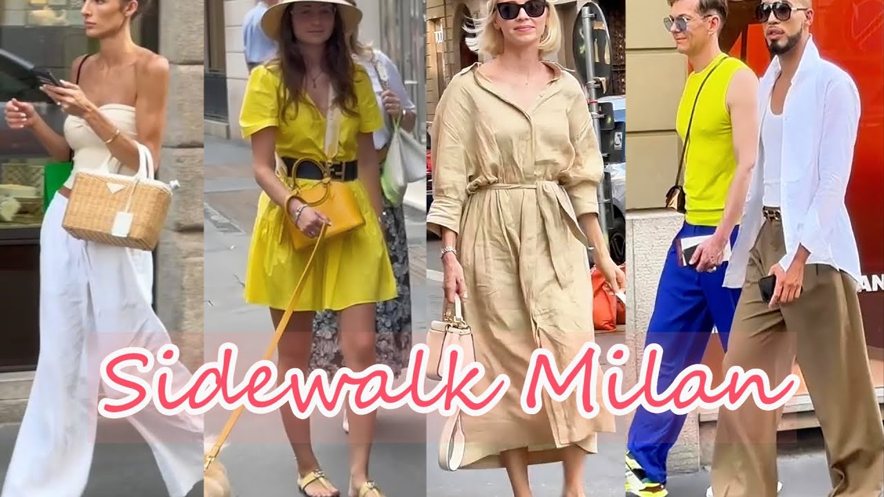 CHIC SUMMER TREND AT MILAN FASHION STREET - YouTube