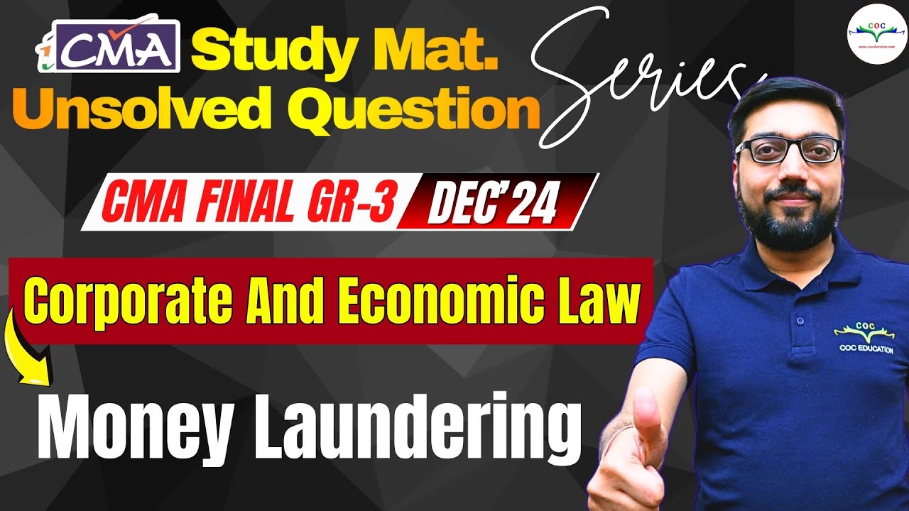 Money Laundering | Study Mat. Unsolved Ques. | Corporate & Economic Law ...