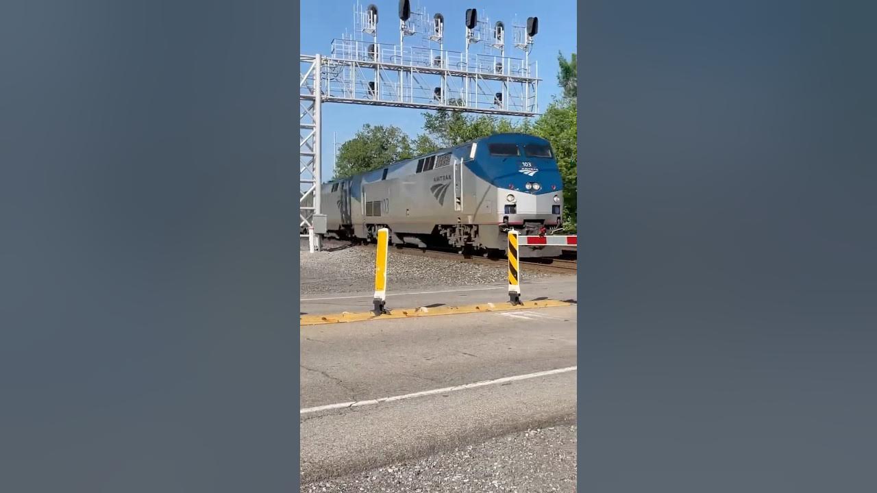Amtrak 103 P42DC Leads Amtrak 48 at Bayview Road Blasdell MY 6/13/24 - YouTube