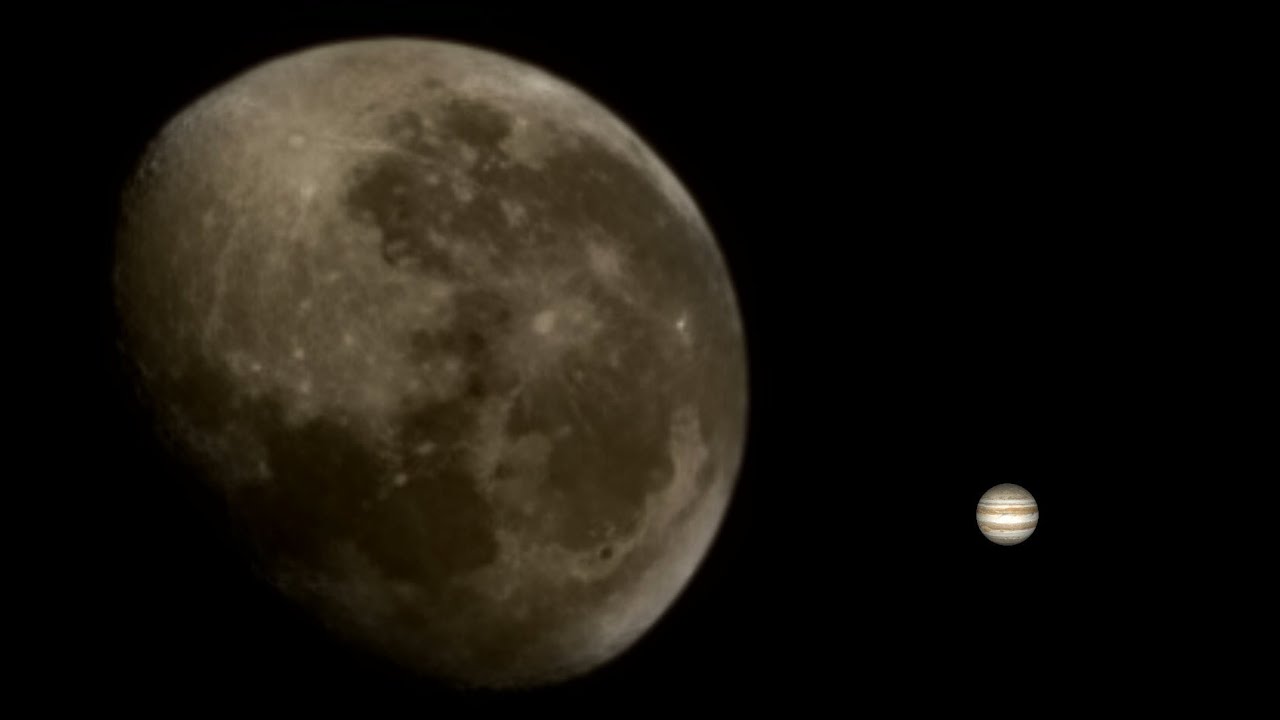 CONJUNÇÃO DA LUA E O PLANETA JÚPITER ! HOJE 15/08/2022 VOCÊ VIU ? - YouTube