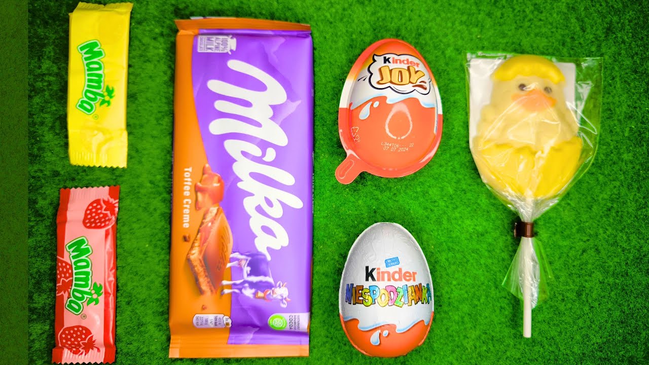 Yummy Kinder! Mamba Unpackaging ASMR Milka, Lollipop - YouTube