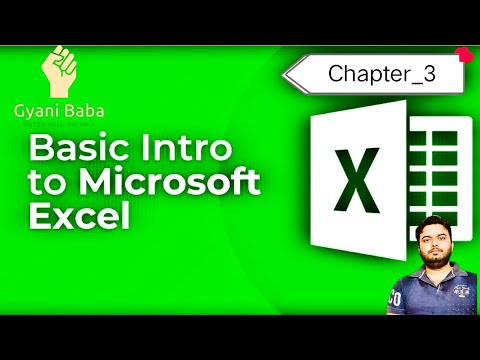 Microsoft Excel tutorials for beginners ll chapter lll - YouTube