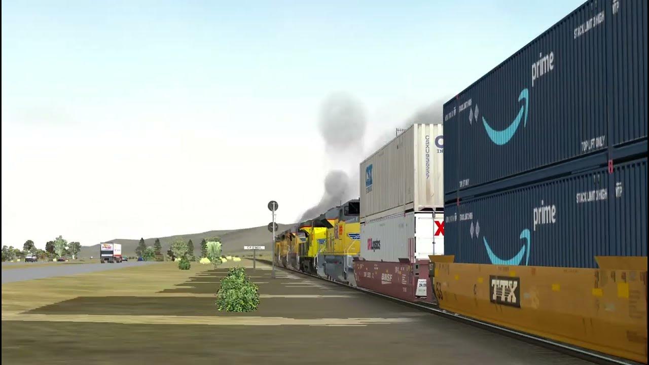 ORTS: UP SD70ACe #8499 Repainted ACe NB ZLAMN3-01 At Oceanside, CA - YouTube