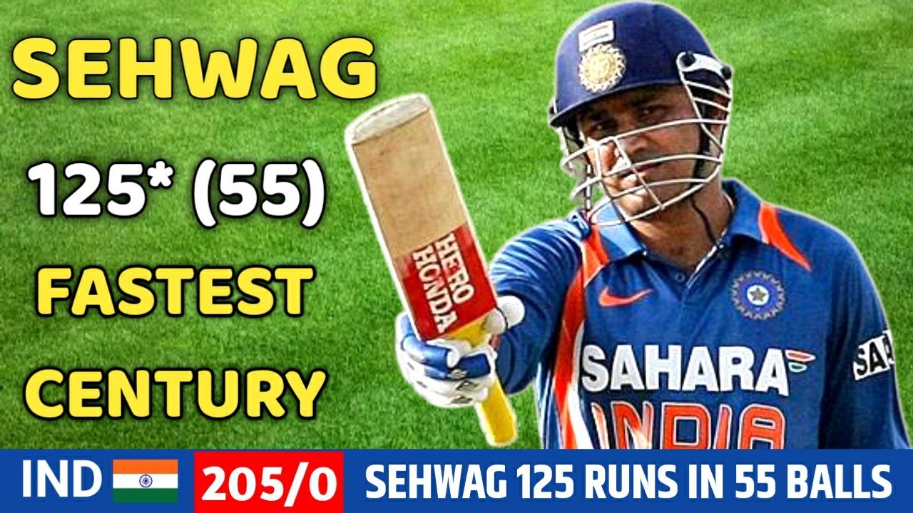 Virendar Shewag 125 runs vs newzealand 2008-9|Sehwag Fastest odi ...