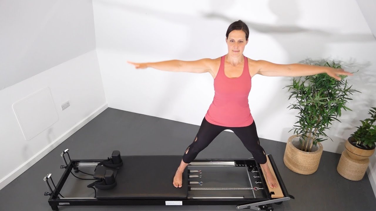 Side Splits Variations : Pilates Reformer Stretch - YouTube