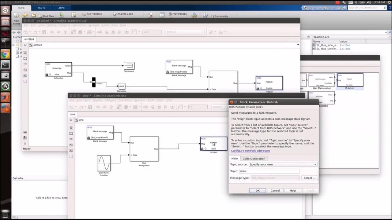 Generating standalone ROS node from simulink - YouTube
