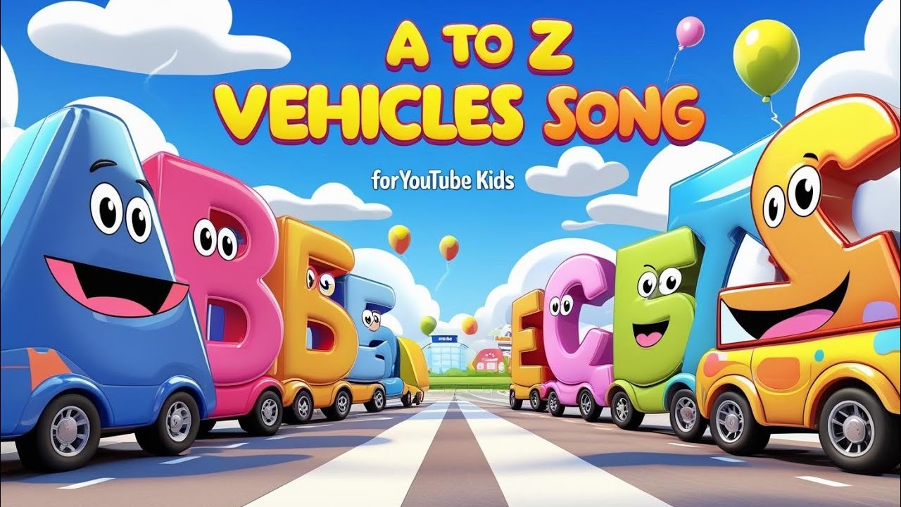 Vehicle Phonics Song A to Z | ABC Alphabet with Vehicles for Kids ...