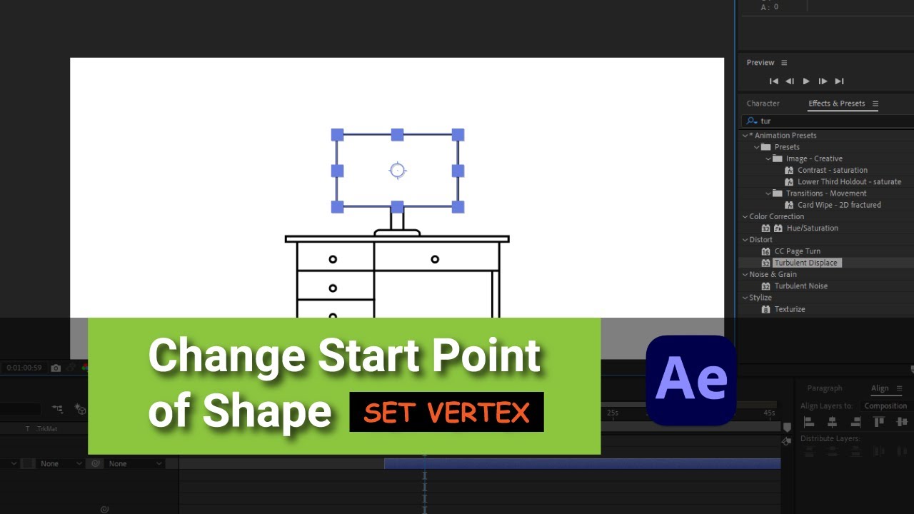 How to change the start position of a shape to set first vertex in After Effects | #tutorial ...
