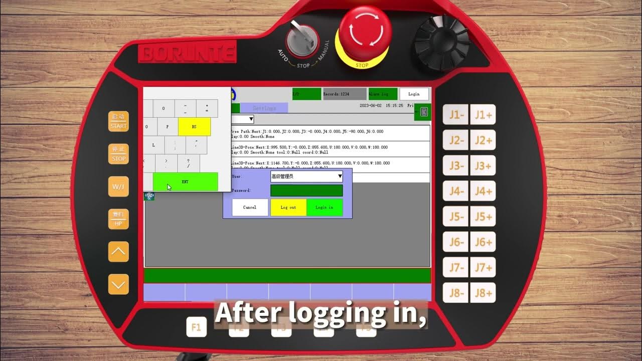Introduction to the manual interface of the teaching pendant - YouTube