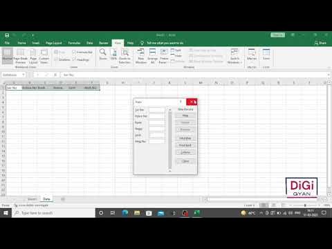 MS Excel Form without VBA Fully Automated data entry Form in Excel - Data Entry User Form - YouTube