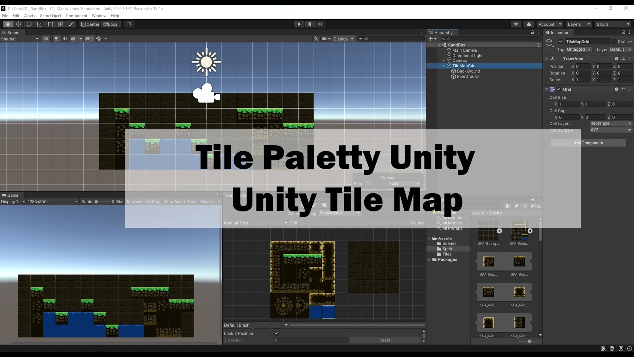 Creating a Tile Palette Unity Game Development - YouTube