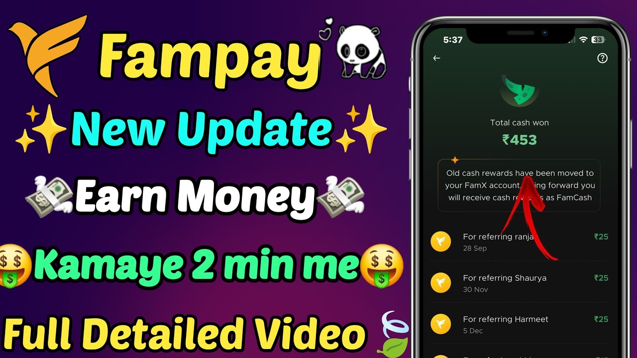 How to earn money from Fampay 2025 | Fampay se paise kese kamaye | Earn ...