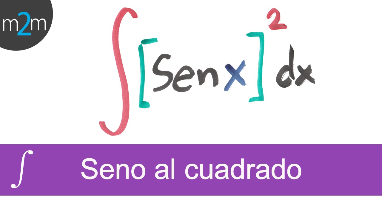 Integrales trigonométricas con potencia │ sen^2 │ ej 1 - YouTube